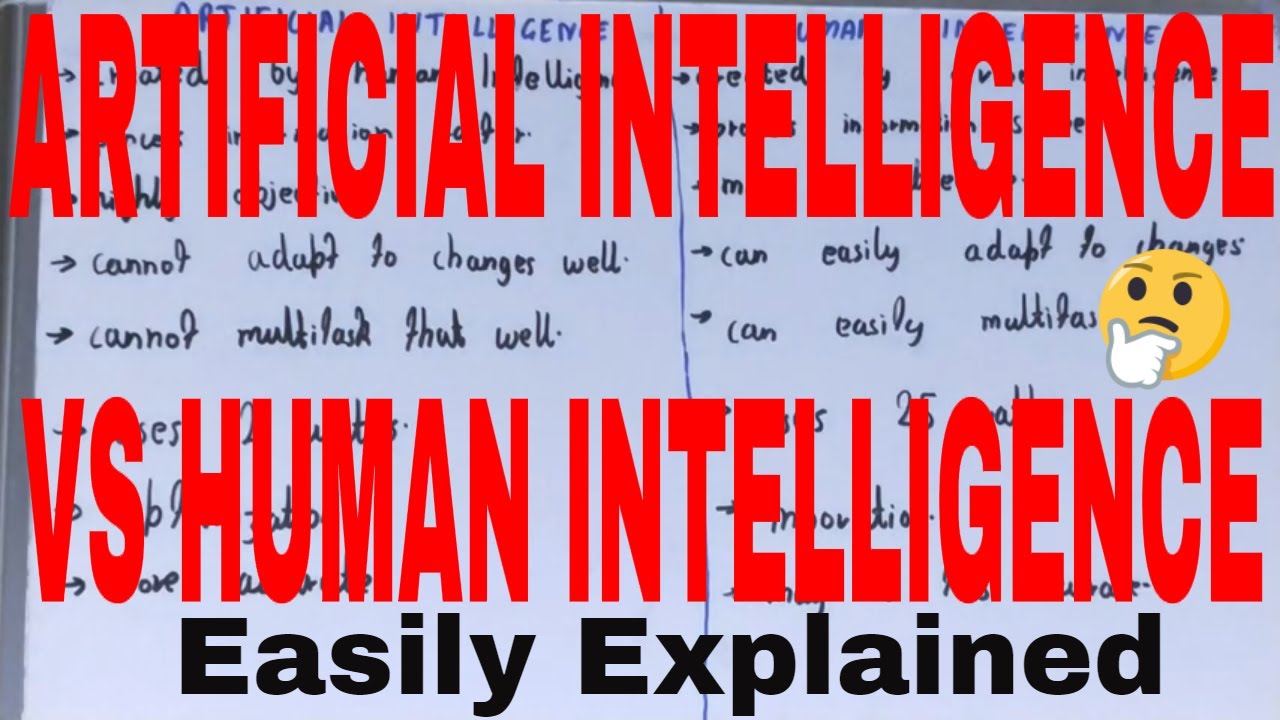 Artificial vs Human Intelligence|Difference between artificial intelligence and human ...