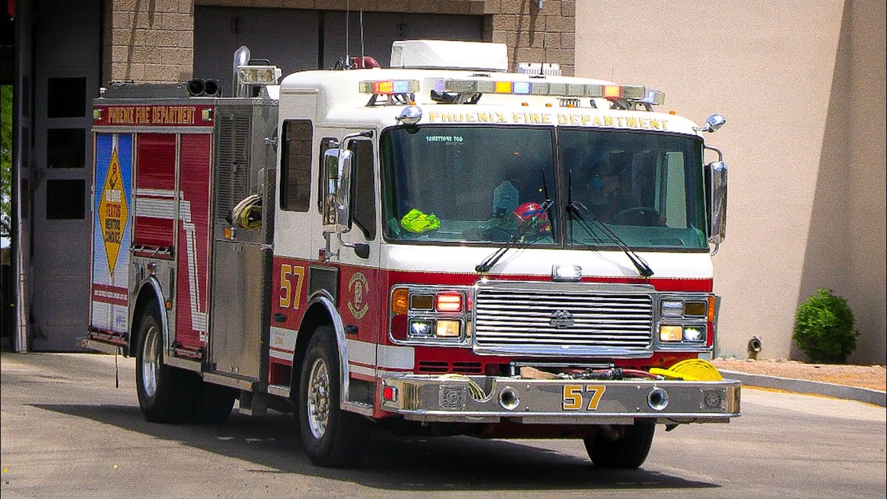 Phoenix Fire Dept. Engine 57 responding - YouTube