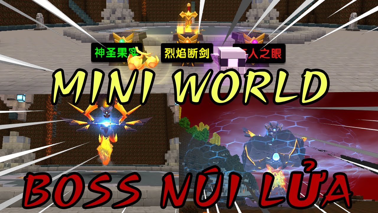CÁCH TRIỆU HỒI BOSS NÚI LỬA TRONG MINI WORLD!!! - YouTube