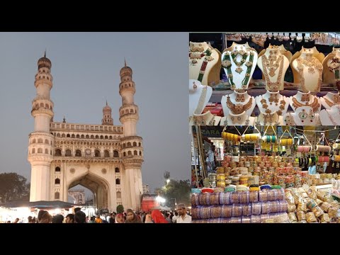 Charminar street Visit || Lad bazaar || Charminar bazaar Hyderabad ...