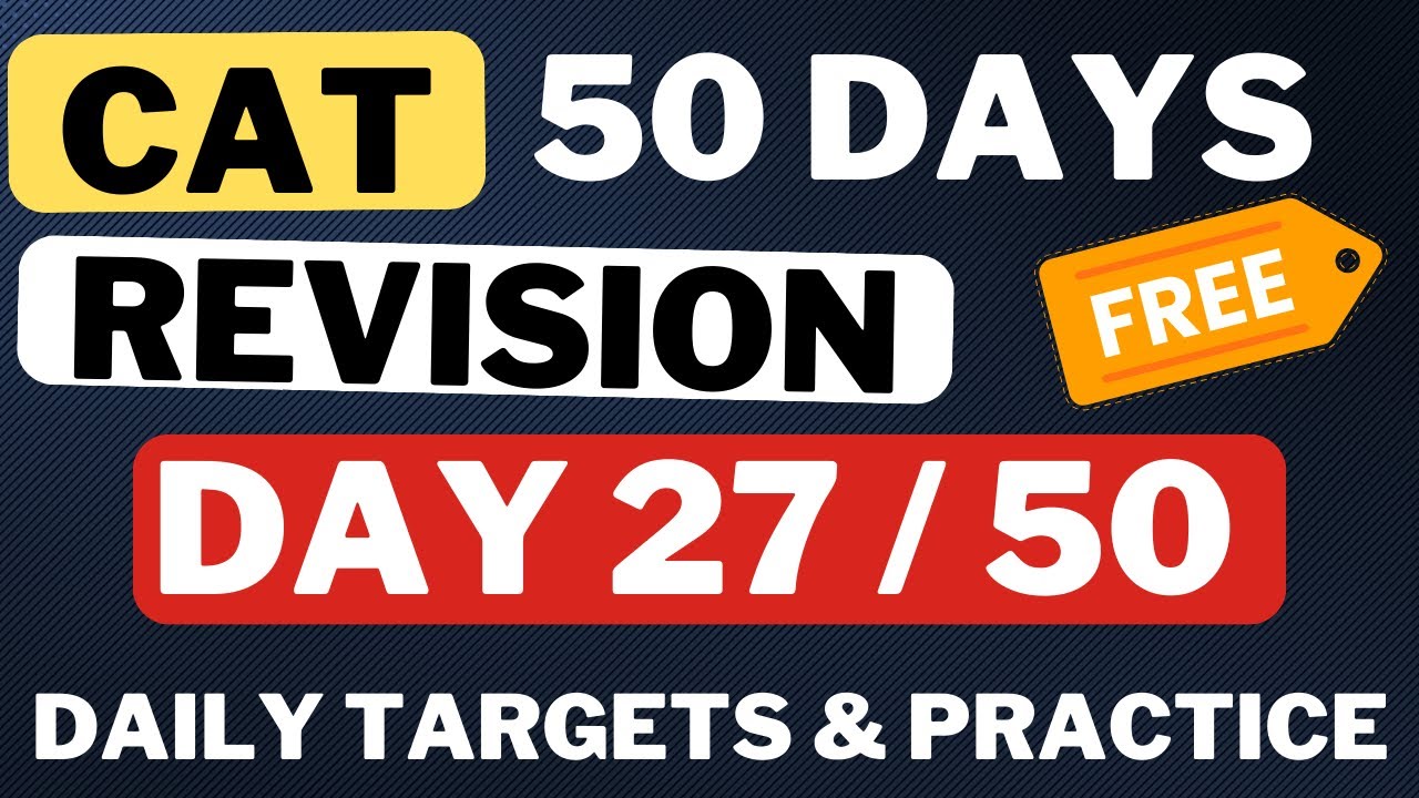 CAT 50 days challenge: Day 27 / 50 daily targets | Time for Venn ...