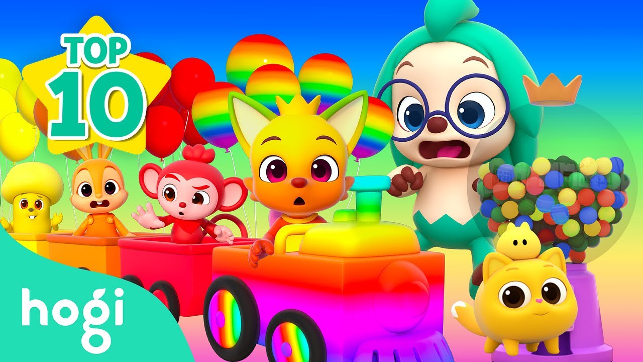 BEST SONGS of the MONTH｜Colors Train, Balloons and More｜Hogi Pinkfong ...