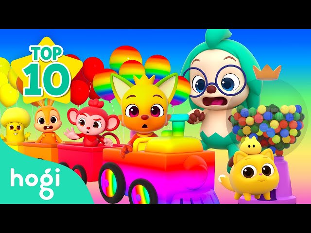 BEST SONGS of the MONTH｜Colors Train, Balloons and More｜Hogi Pinkfong ...