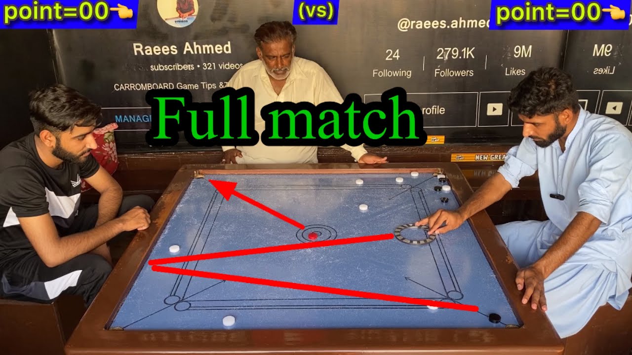 pakistani Carrom full rules big match aqib (vs) king 29 points game ...