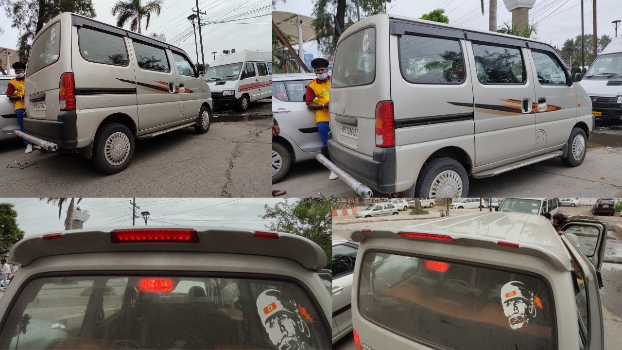 Maruti Suzuki Eeco Accessories | Rear Steal Guard | Led Spoiler | Wheel ...