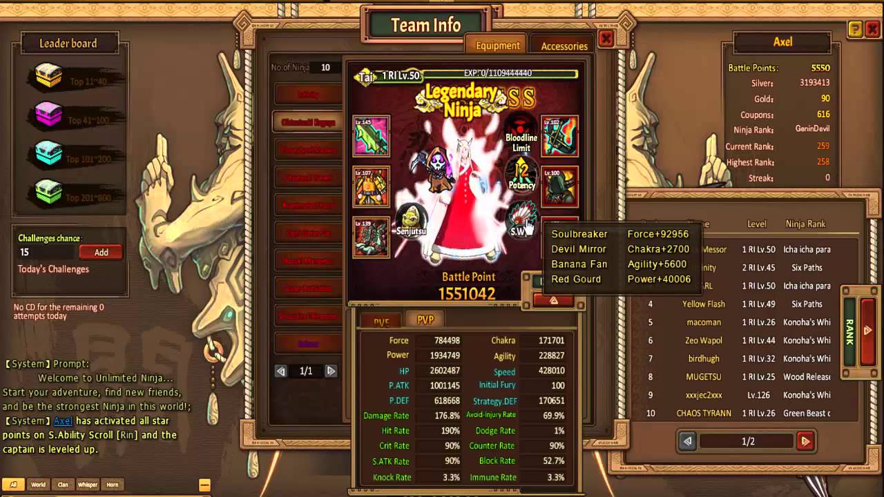 Unlimited Ninja - Infinity Account Overview - YouTube