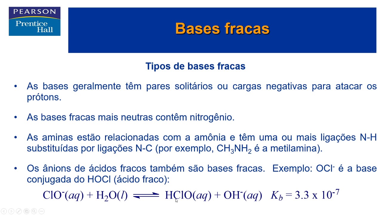 Cap 16 Tópico 5 Bases fracas - YouTube