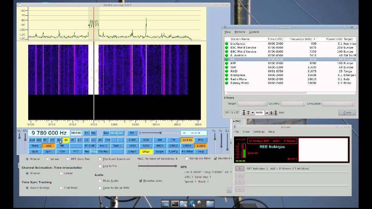 DRM (Digital Radio Mondiale) reception with DREAM, Quisk and HiQSDR ...