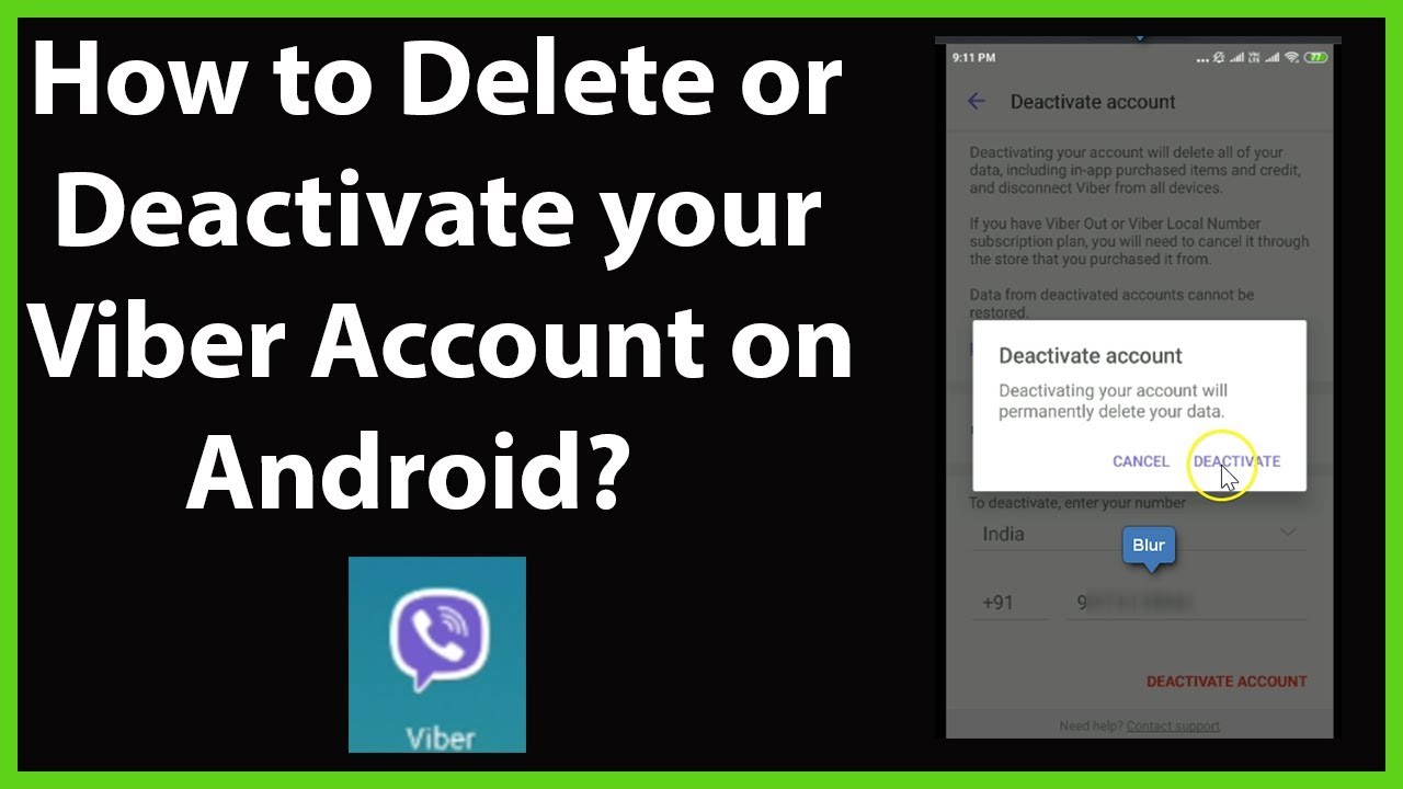 How to Delete or Deactivate your Viber Account on Android - 2019? - YouTube