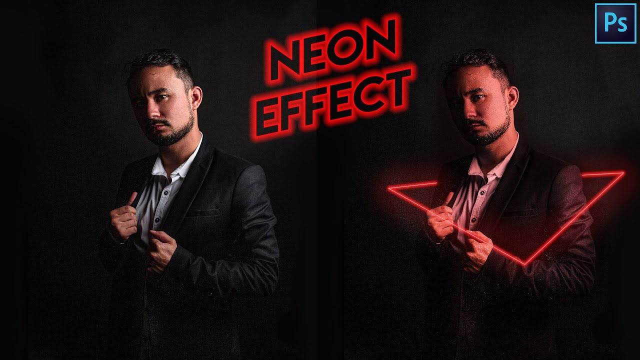 Create Neon Light Effect in Photoshop | Photoshop Tutorial | - YouTube