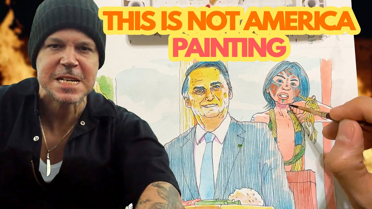This Is Not America Watercolor Painting Process - YouTube