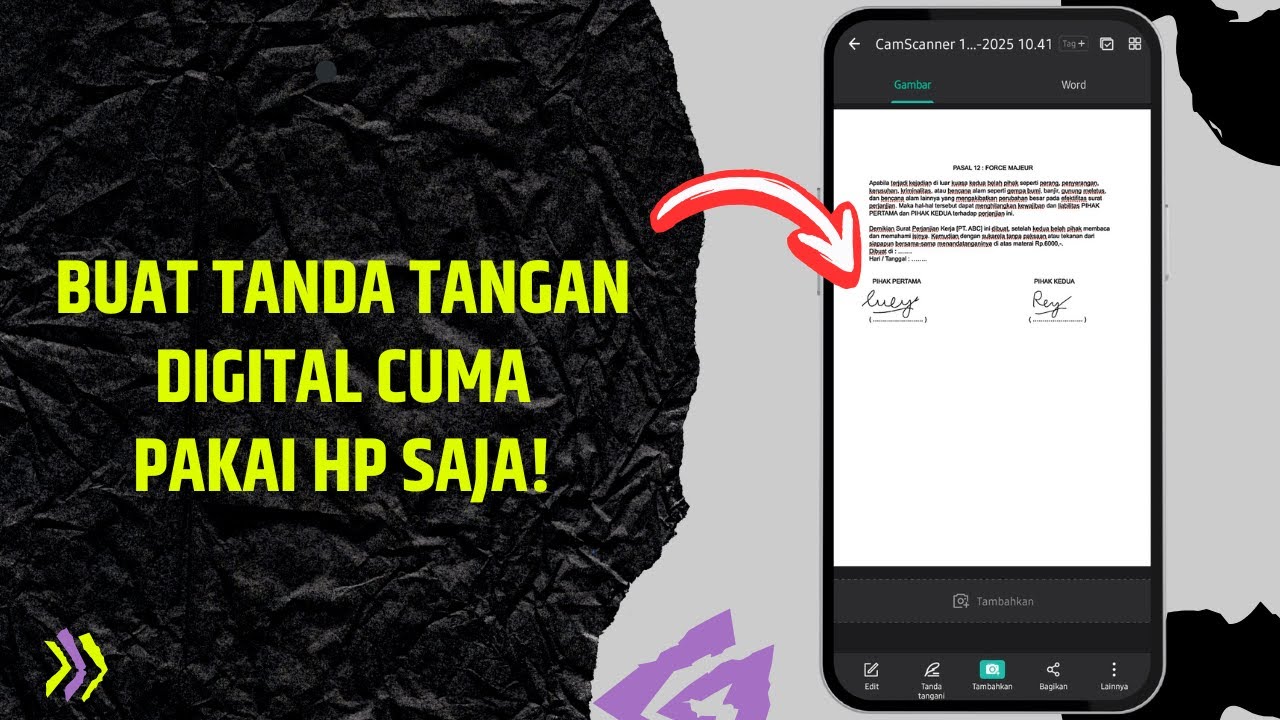 Cara Buat Tanda Tangan Digital Di Hp Android - YouTube