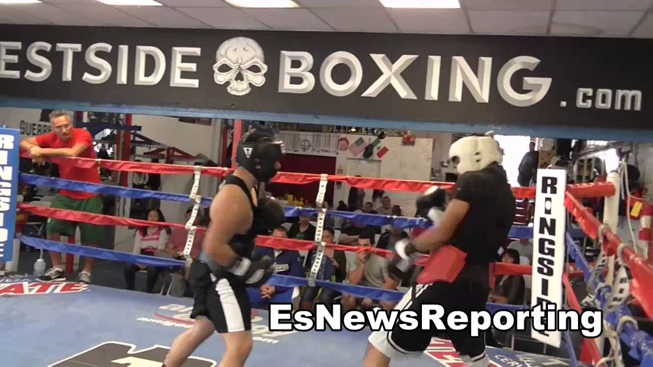 fighters sparring at westside boxing club EsNews Boxing - YouTube
