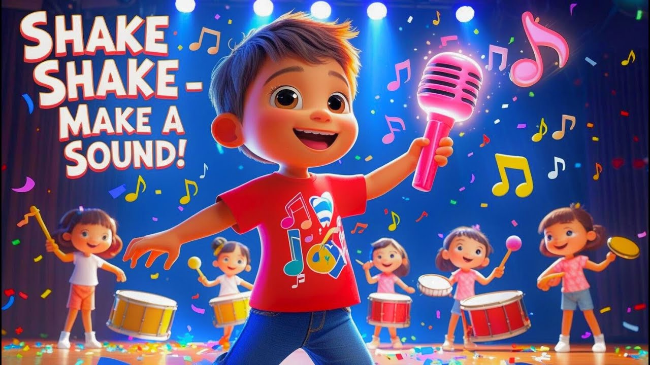 🎵 Shake Shake – Make a Sound! 🥁🎤 | Fun Music Song for Kids | Learn ...