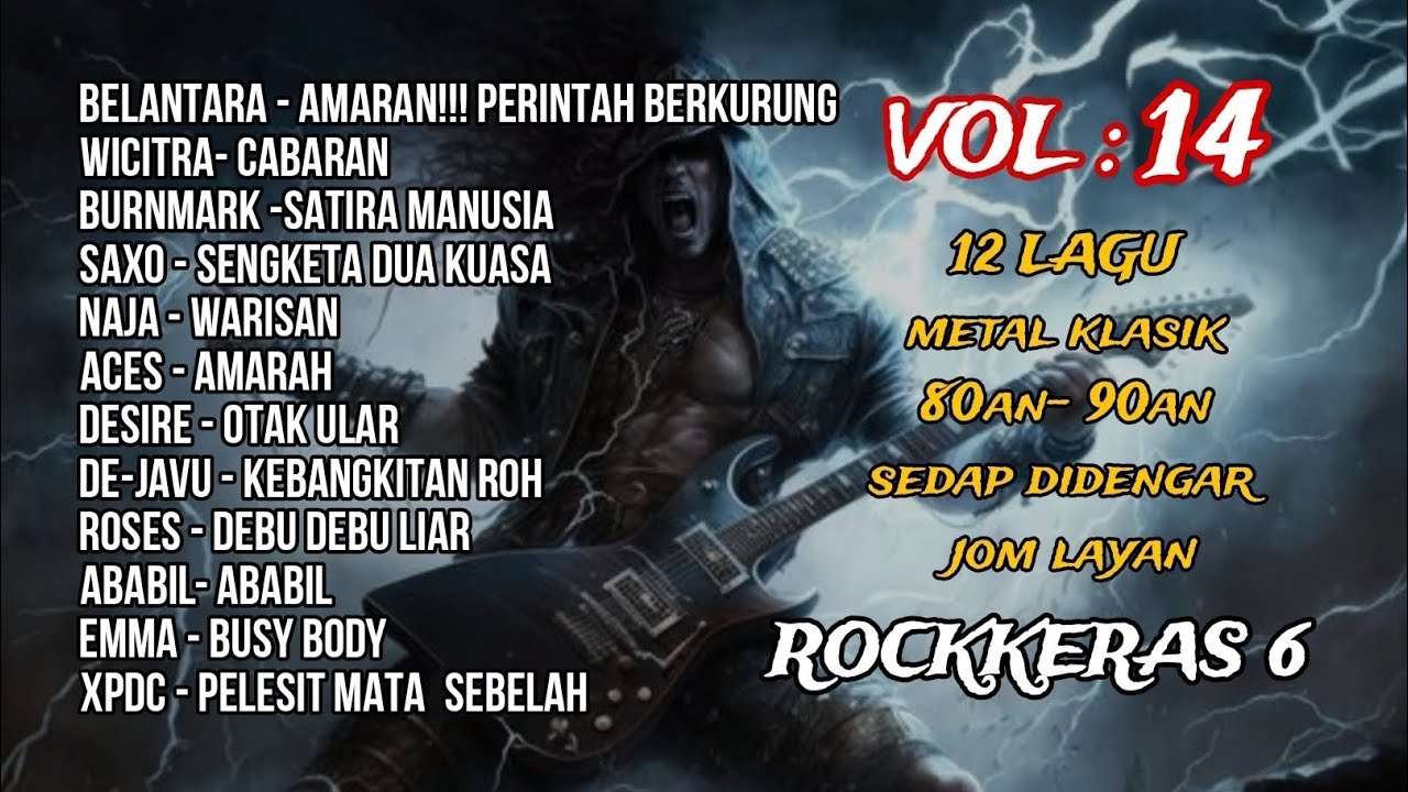 ROCK KERAS 6 KLASIK METAL 80AN 90AN LAGU KURANG POPULAR TAPI SEDAP ...