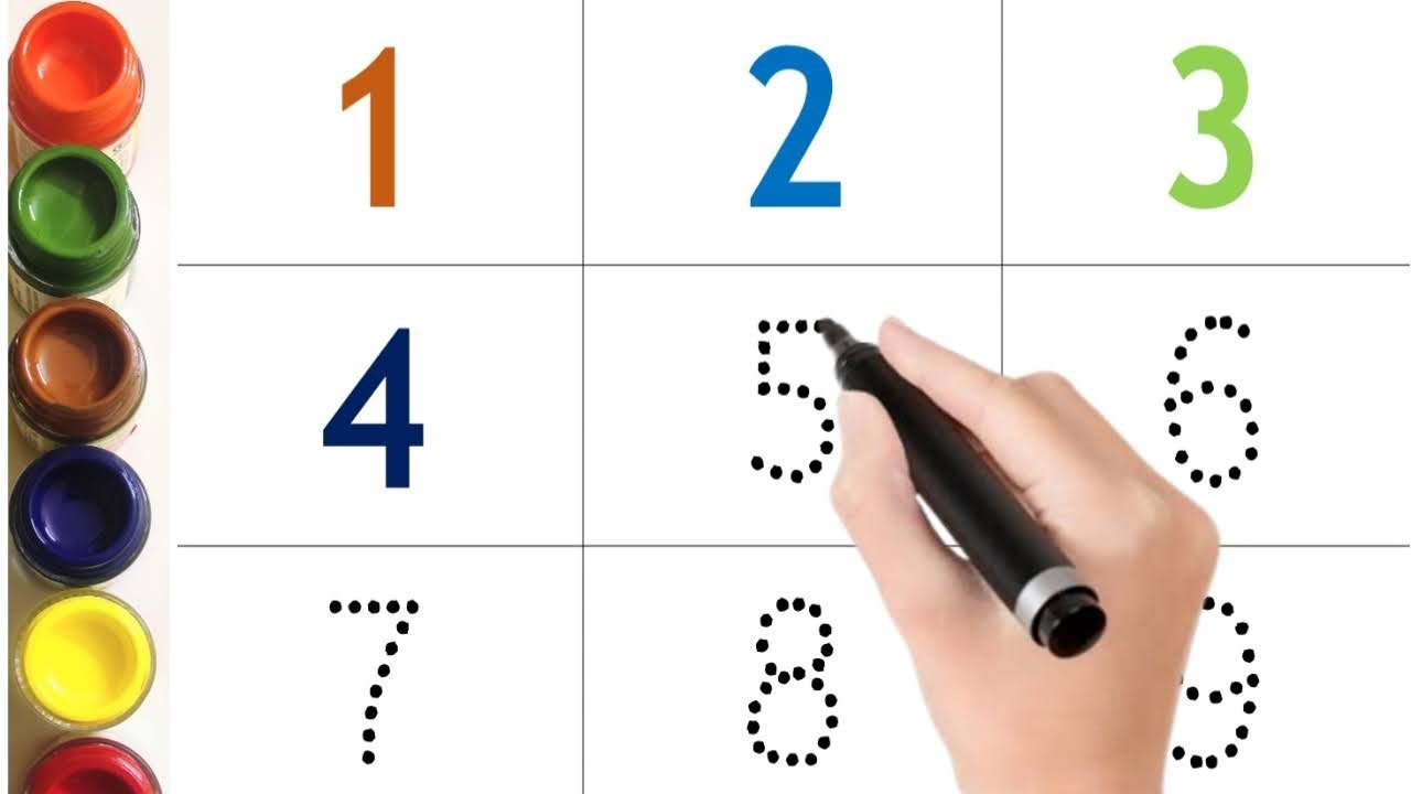 Counting Numbers | write and read numbers | 123 learning for kids | 1-9 ...