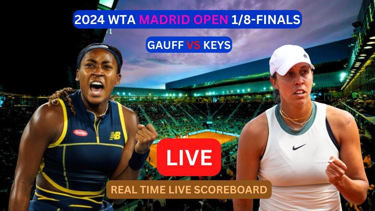 Coco Gauff Vs Madison Keys LIVE Score UPDATE Today Women's Tennis Match ...