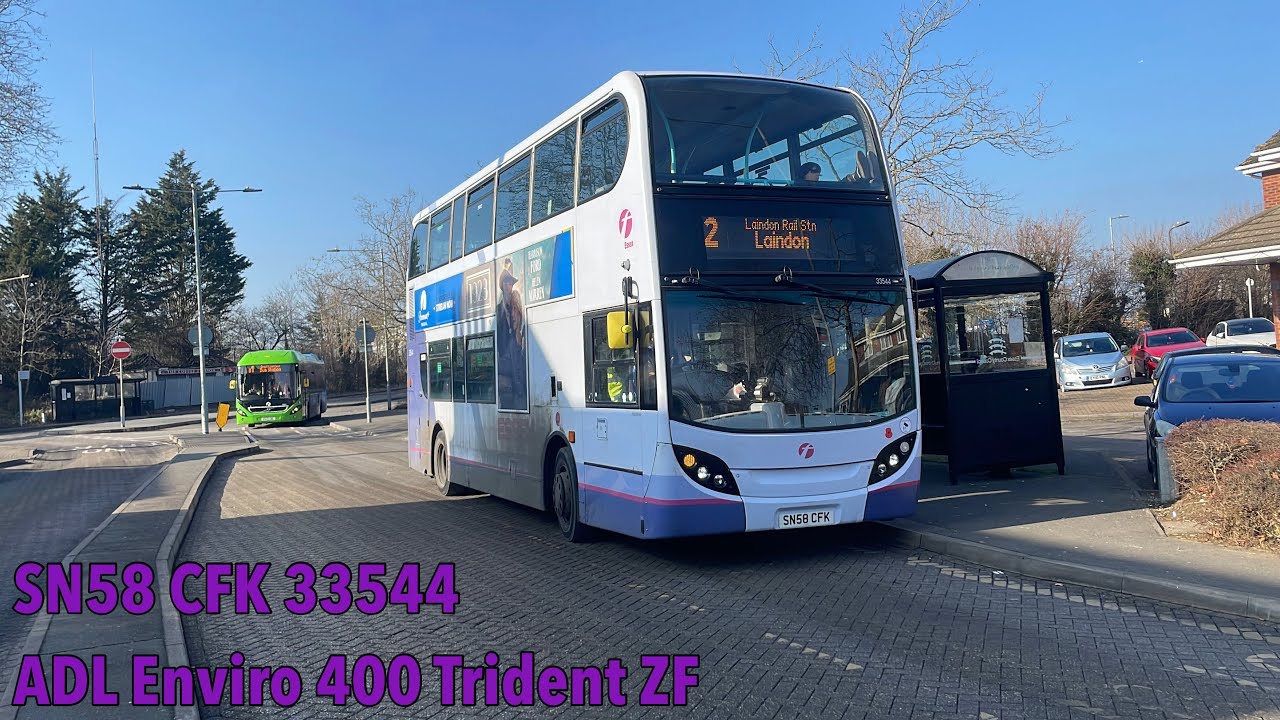 (Kickdown!) First Essex Route B2 | ADL Enviro 400 Trident ZF | Basildon ...