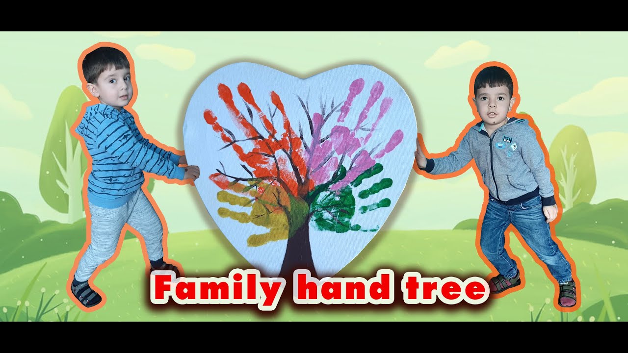 How to Create a Family Handprint Tree / Our family tree / семейное ...