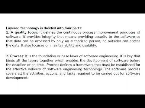 A layered technology in Software Engineering || Easy Explaination ...