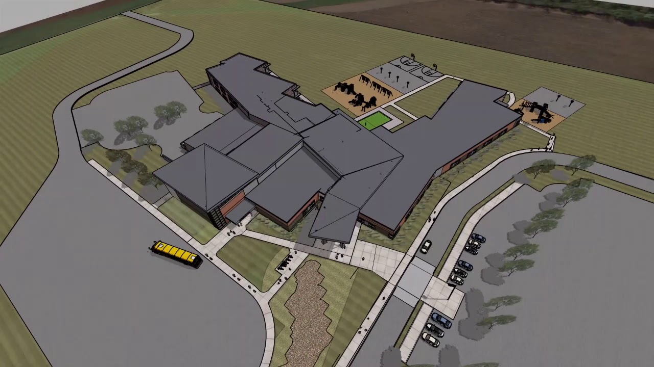 Walnut Grove Elementary - Animated Rendering - YouTube