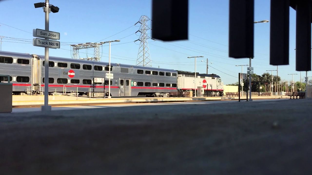 Caltrain HD 60fps: EMD F40PH-2C 919 Hauls Train 274 Out of San Jose ...