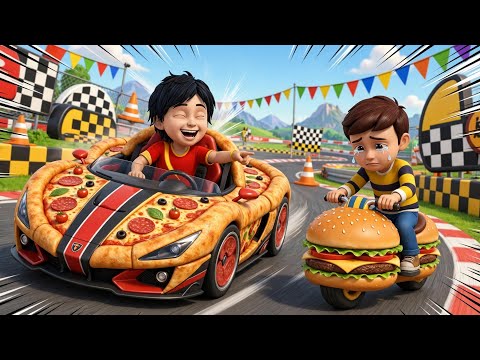 Shiva vs Rudra Bike Race Challenge 😱 | Pizza Bike vs Burger Bike | Full Movie #Shiva #Rudra #Cartoon