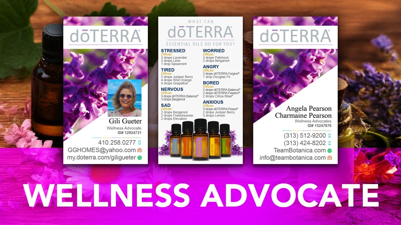 Designing a Business Card for doTERRA Wellness Advocates - YouTube