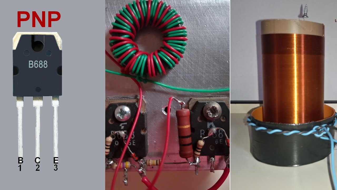 How to Build SSTC Tesla Coil With PNP Transistor - YouTube