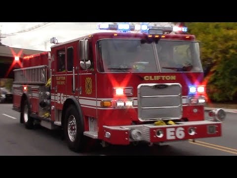 Clifton Fire Department Engine 6 Responding 10-26-17 - YouTube