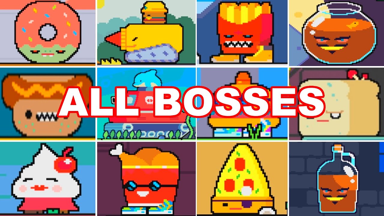 Dadish 1, 2, 3 - All Bosses | Beating ALL BOSSES - YouTube