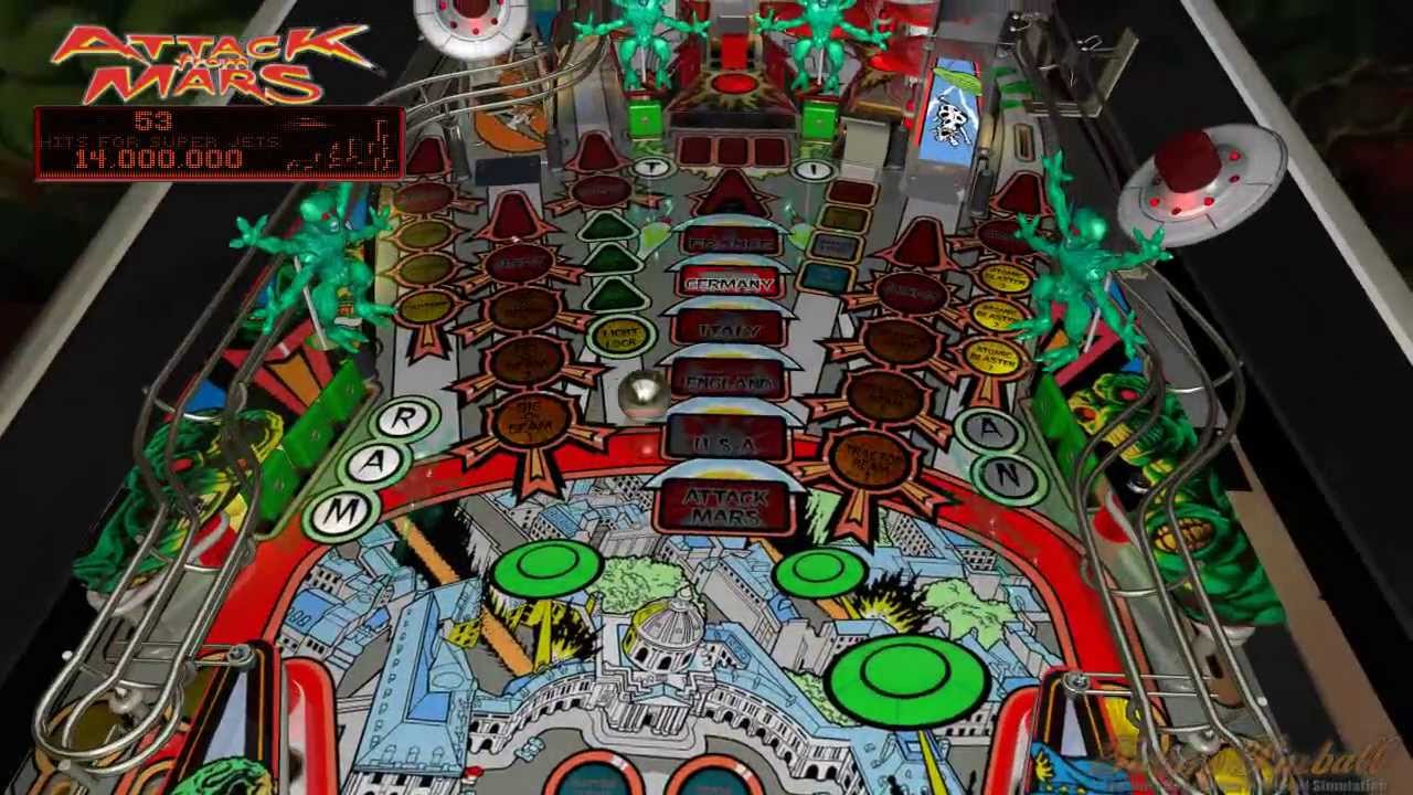 Future Pinball - Bally's Attack From Mars - YouTube