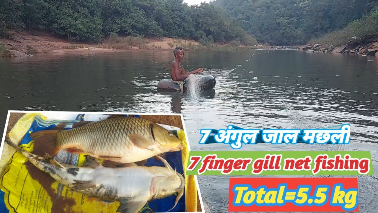 Indian river gill net fishing/ 7 finger gill net fishing//How to make ...