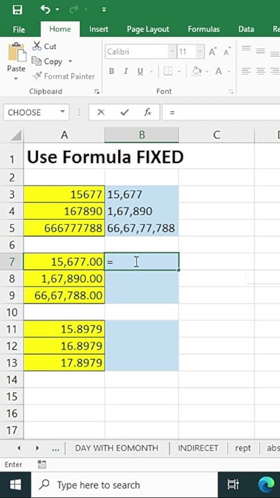 FIXED Formula in excel💯🔥 || #shorts - YouTube