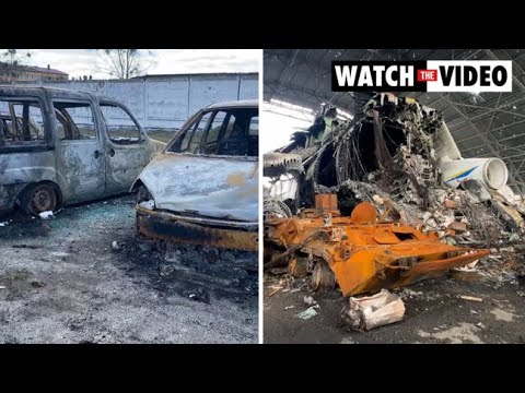 Ukrainian Military Assesses Destruction in Hostomel