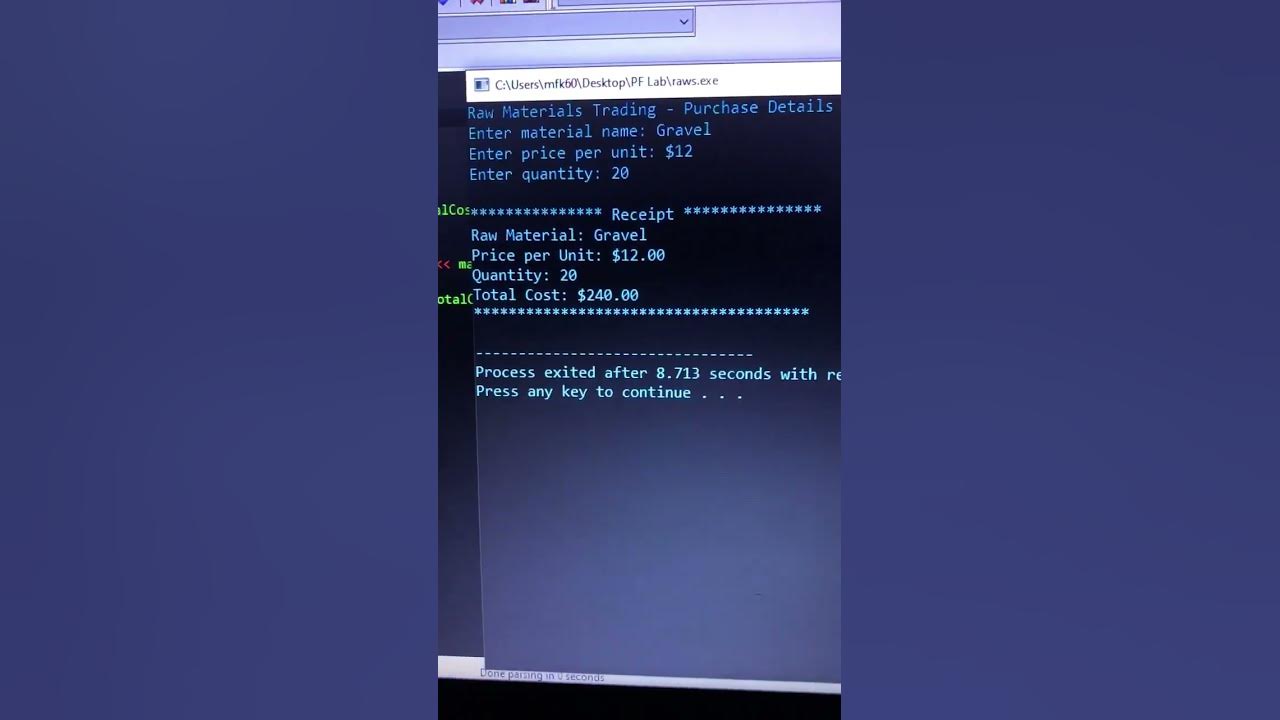 Materials Receipt C Code Codemasters Coders Coderstokyo Coding Codinglife Codingninja