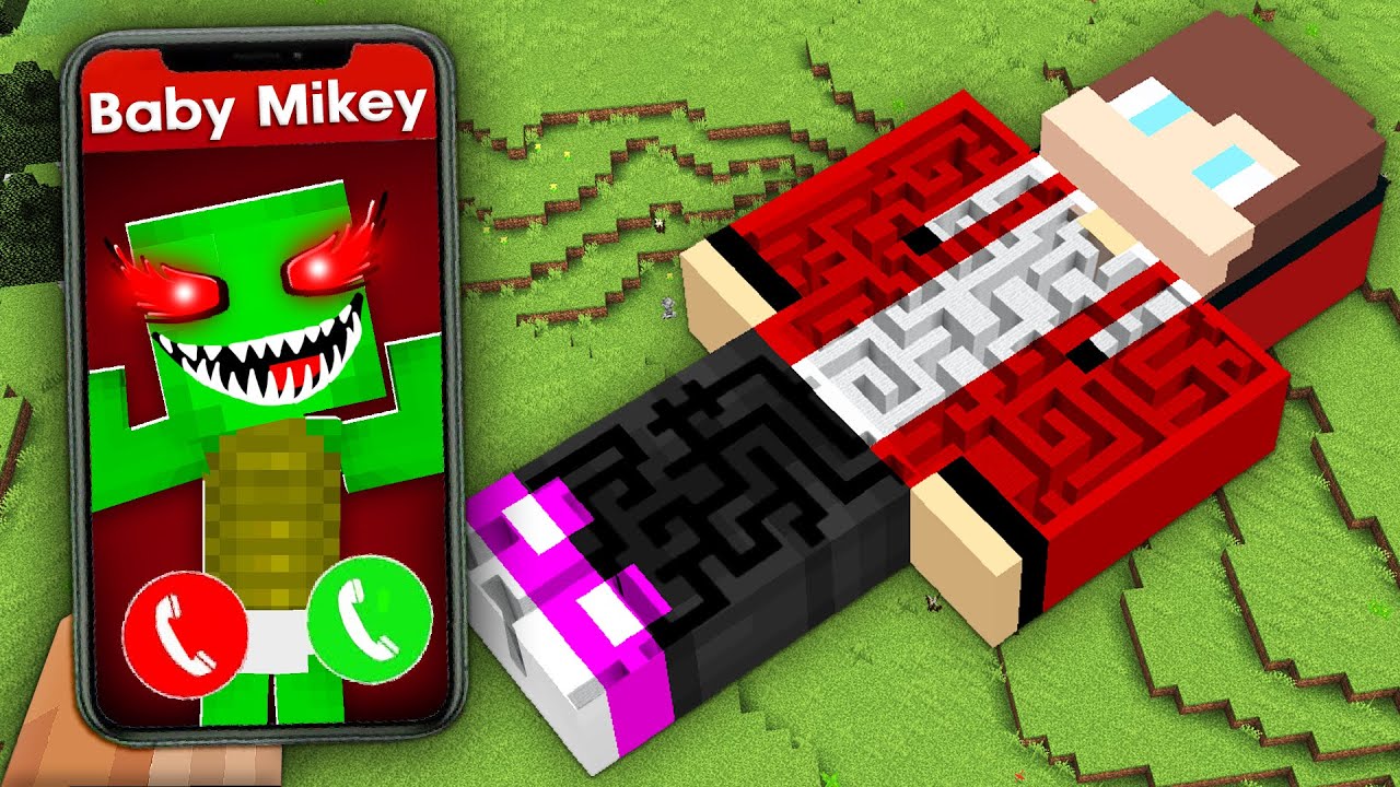 Scary Baby Mikey Inside JJ Maze ? JJ Saved Mikey in Minecraft Challenge ...