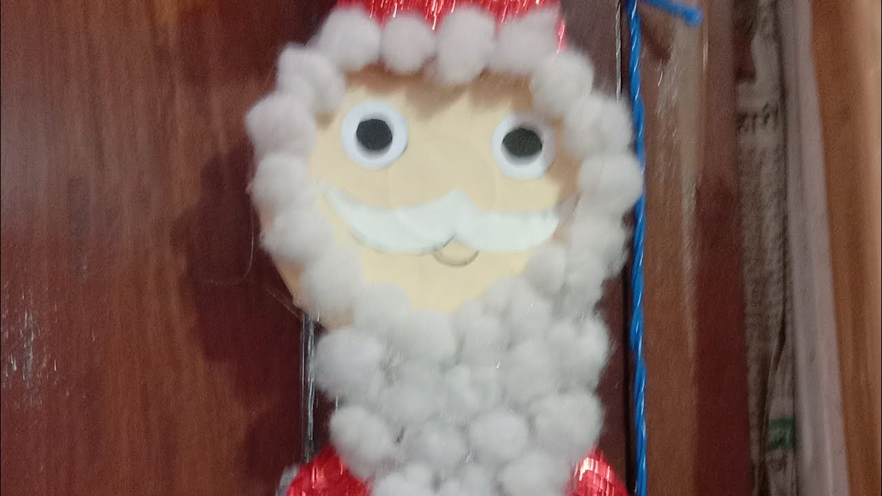How to make a Santa Claus hanging using CD ll Very easy and fast ll ...