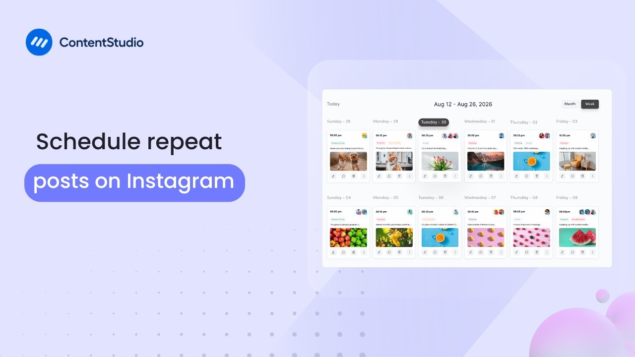 How to schedule repeat post on Instagram - YouTube