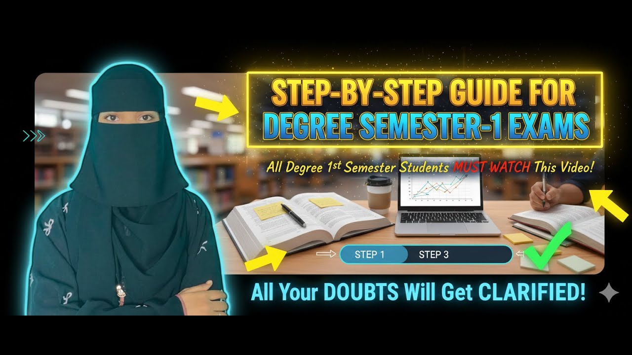 Degree Semester-1 Step-By-Step Guide for exam preparation📚 How to ...