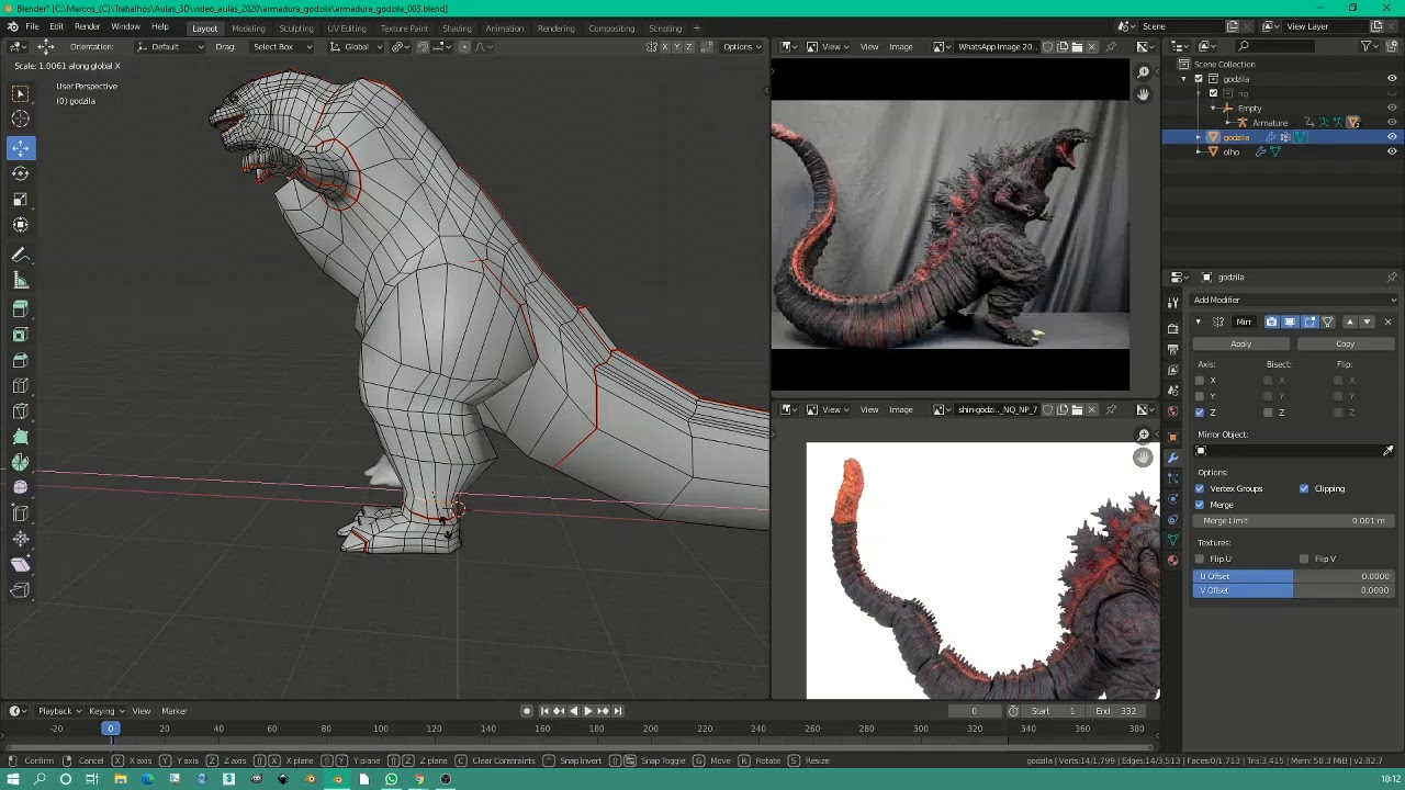 making shin godzilla on blender #1 - YouTube