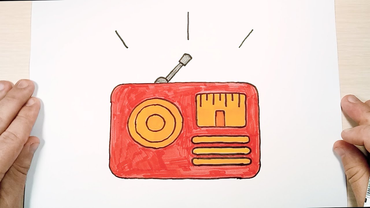How to Draw Radio - Drawing and Coloring Radio - YouTube