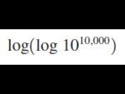 log(log 10^10,000) use law of logrithms to evaluate - YouTube