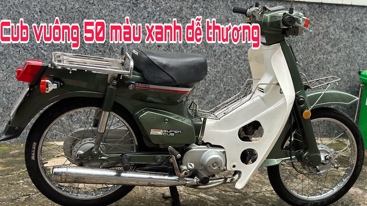 Cub vuông 50. Màu xanh dễ thương. Máy 70 siêu êm bao ae đi tour xa ( đã ...