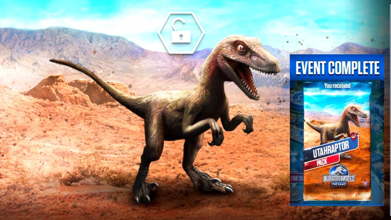 EARTH SHATTERING EVENT UTAHRAPTOR PACK (JURASSIC WORLD: THE GAME) - YouTube