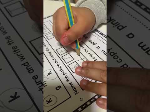 Trace and write letter Kk - YouTube