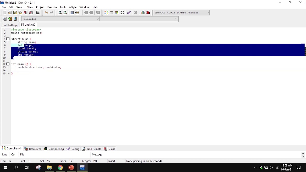 Struct pada Bahasa C++ - YouTube