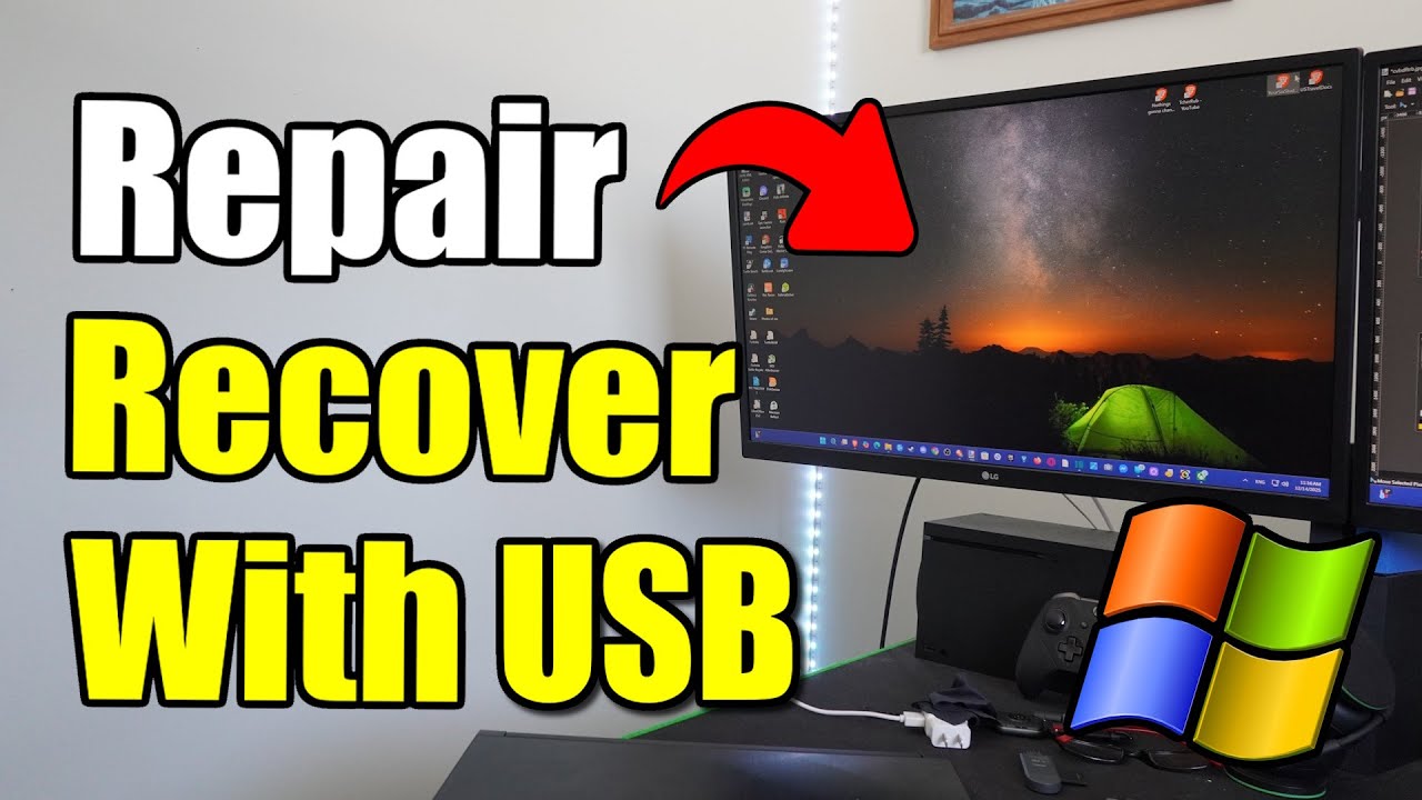 How to Repair or Enter Recovery Screen on Windows 11 PC with USB (Best ...