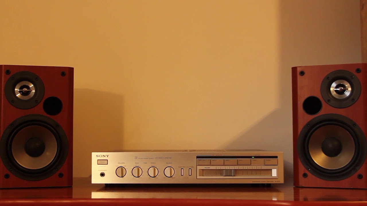Sony TA-AX3 amplifier and Sony SS-CCP333 speakers - YouTube