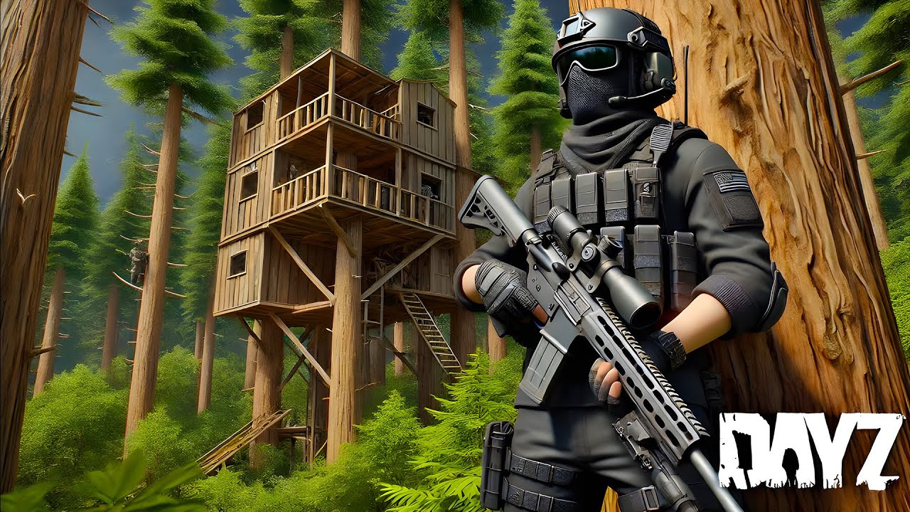 We Built A COSY HIDDEN Treehouse Base In DayZ - YouTube